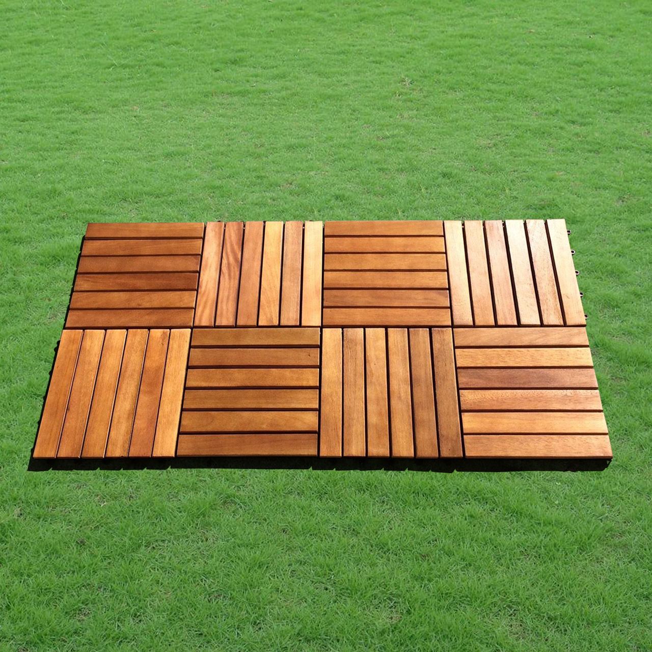5 Slat Acacia Interlocking Deck Tile Innovation Λi 7260