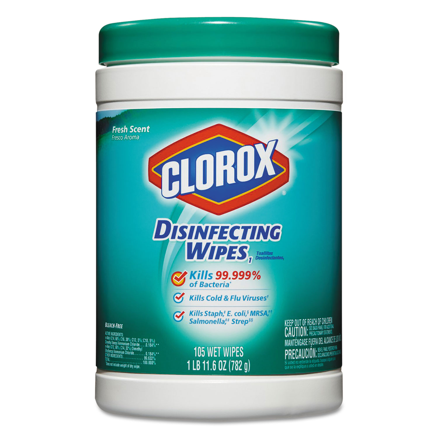 Disinfecting Wipes, White, 7 X 8, Fresh Scent, 105-canister, 4 ...